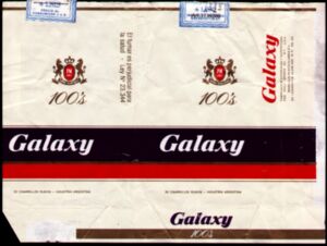 Paquete de Cigarrillos: Galaxy 100's (ArgentinaCol:AR-CT-0373
