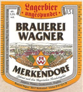 Drink Label: Wagner Lagerbier (Brauerei Wagner, Germany, Federal ...