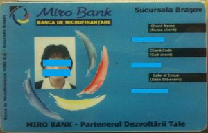 Bank Card: Miro (Miro Bank, RomaniaCol:RO-GM-0003