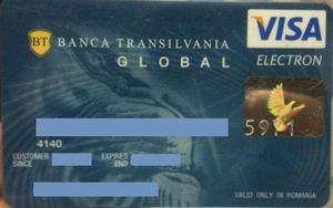 Bank Card: Leu (Banca Transilvania, Romania) Col:RO-VE-0016.01