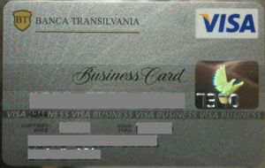 Bank Card: Business Card (Banca Transilvania, RomaniaCol:RO-VI-0008