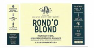 Drink Label: Rond'o Blond (Brouwerij Den Triest, BelgiumCol:BE-BEER-027917