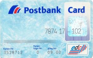 Bank Card: Postbank - Card (Postbank, Germany, Federal RepublicCol:DE ...