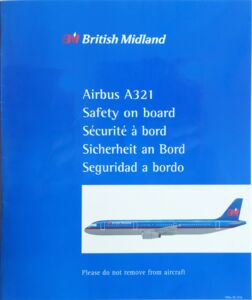 Safety Card: Airbus A321 (BMI British Midland, United Kingdom of Great ...