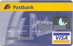 Bank Card: Postbank (Postbank, Germany, Federal RepublicCol:DE-VI-0106