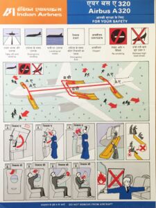 Safety Card: Airbus A320 (Indian Airlines, India, RepublicCol:IAC-IN-0003