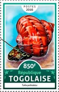 Stamp: Turbo petholatus (Togo) (Shells (2016:2)) Mi:TG 7827