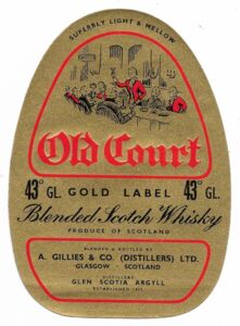 Drink Label: Old Court Blended Scotch Whisky (A. Gillis & C° Distillers ...