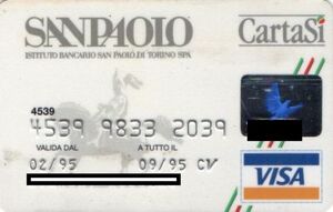 Bank Card: San Paolo - Cartasi (Banca San Paolo, ItalyCol:IT-VI-0091