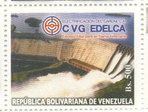 Stamp: Guri Hydroelectric Station and Dam (Venezuela(CVG Edelca,40th ...