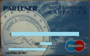 Bank Card: PARTENER (BANCA COMERCIALA CARPATICA, RomaniaCol:RO-MS-0015.01
