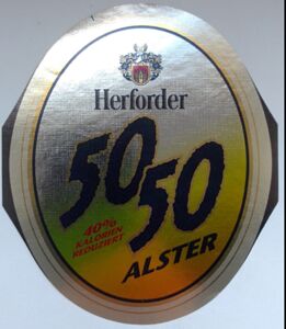 Drink Label: Herforder 50/50 Alster (Herforder Brauerei GmbH & Co. KG ...