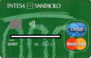 Bank Card: Debit card - Mastercard (Intesa Sanpaolo, ItalyCol:IT-MC-0075