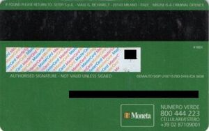 Bank Card: Debit card - Mastercard (Intesa Sanpaolo, ItalyCol:IT-MC-0075