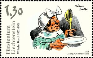 Briefmarke: Widow Bolte (Liechtenstein) (Centenary of the death of ...