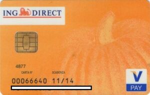 Tarjeta de Banco: Ing Direct V Pay (ING DIRECT, ItaliaCol:IT-VP-0007