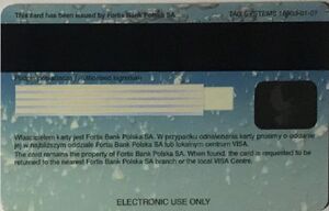 Bank Card: Fortis Bank (Fortis Bank, PolandCol:PL-VE-0259