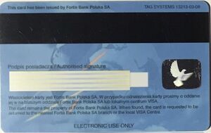 Bank Card: Visa Business Lighthouses (Fortis Bank, PolandCol:PL-VE-0260