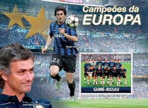 Stamp: Inter Milan European Football Champions (Guinea-Bissau(Inter ...