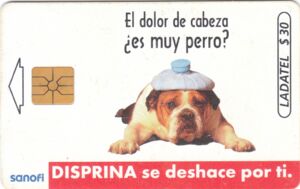 فون کارڈ: Disprina - El Dolor de Cabeza Es Muy Perro? (Telmex - Ladatel ...