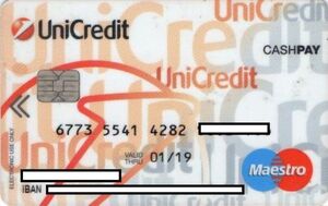 Bank Card: UniCredit - Cashpay (UniCredit Banca, ItalyCol:IT-MS-0097.02