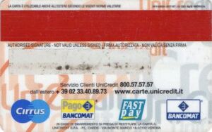 Bank Card: UniCredit - Cashpay (UniCredit Banca, ItalyCol:IT-MS-0097.02