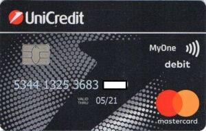 Bank Card: UniCredit - MyOne (UniCredit Banca, ItalyCol:IT-MC-0081