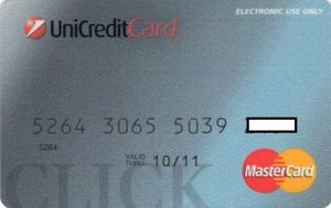 Bank Card: UniCreditCard - Click (UniCredit Banca, ItalyCol:IT-MC-0082