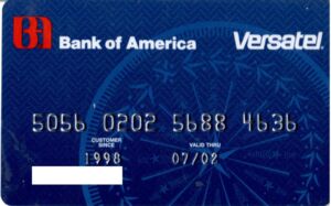 Bank Card: Bank of America Versatel (Bank of America, United States of ...