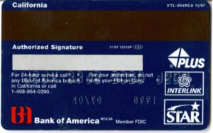 Bank Card: Bank of America Versatel (Bank of America, United States of ...