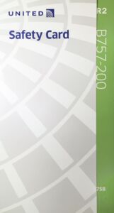 Safety Card: B757-200 (United Airlines, United States of AmericaCol:UAL ...