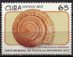 Stamp: Giant Sundial (Architectonica maxima) (Cuba(Shellfish) Mi:CU ...