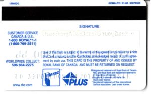 Bank Card: Royal Bank - Client Card (Royal Bank of Canada, CanadaCol:CA ...