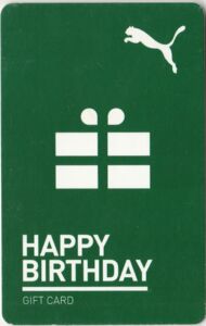 Gift Card: Green Happy Birthday (PUMA, Australia(Birthday) Col:AUS-PUMA ...