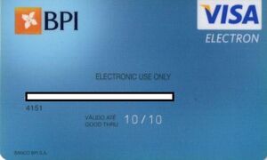 Bank Card: BPI - Visa Electron (BPI, Portugal) Col:PT-VE-0053.01