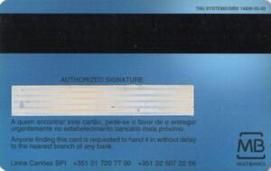 Bank Card: BPI - Visa Electron (BPI, Portugal) Col:PT-VE-0053.01