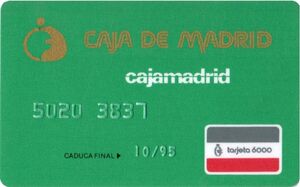 Tarjeta de Banco: CAJA de MADRID (Caja de Madrid, EspañaCol:ES-T6-0009.03