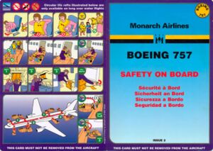 Safety Card: Boeing 757 (Monarch Airlines, United Kingdom of Great ...