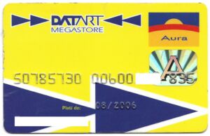 Bank Card: DATART Megastore - Aura (Cetelem Slovensko, SlovakiaCol:SK ...