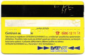 Bank Card: DATART Megastore - Aura (Cetelem Slovensko, SlovakiaCol:SK ...