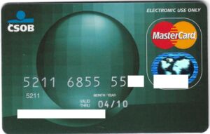 Bank Card: ČSOB (ČSOB, SlovakiaCol:SK-MC-0017.01