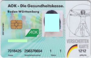 Funktionale Karte: AOK - Versicherten Karte (Insurance, Deutschland ...