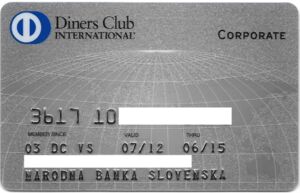 Bank Card: Diners Club (Diners Club International, SlovakiaCol:SK-DC-0003