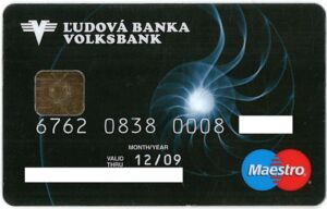Bank Card: Maestro (Ľudová Banka, SlovakiaCol:SK-MS-0058