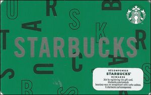 Gift Card: Green Starbucks (Starbucks, Canada(Starbucks) Col:CA-S-6178 ...