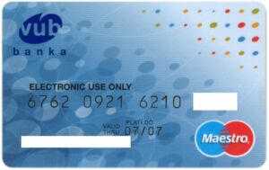 Bank Card: vub banka (Všeobecná úverová banka (VÚB Banka), SlovakiaCol ...