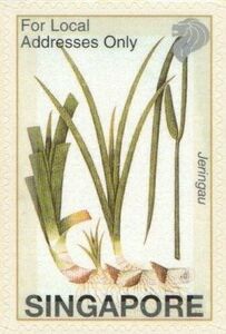 Stamp: Jeringau (Acorus calamus) (Singapore) (William Farquhar ...