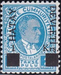 Timbre: Turkish Postage Due Stamps Overprinted Hatay Devleti ...