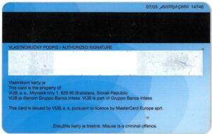 Bank Card: vub banka (Všeobecná úverová banka (VÚB Banka), SlovakiaCol ...