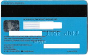 Bank Card: ČSOB - capital cities (ČSOB, SlovakiaCol:SK-VI-0037.13
